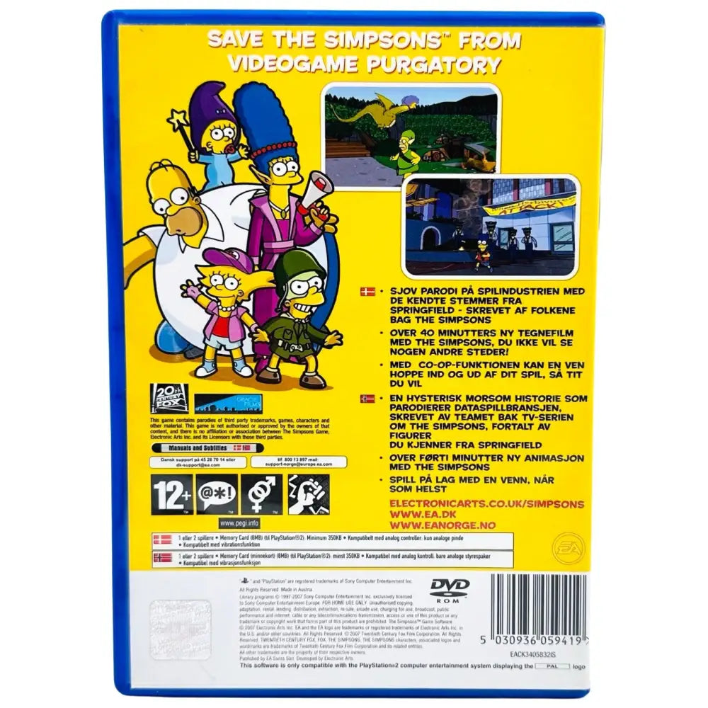The Simpsons Game PlayStation 2 (PS2) Spill